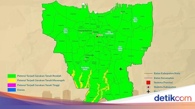 Waspada! Ada Potensi Longsor di 10 Wilayah di Jaksel dan Jaktim Ini