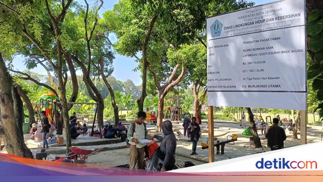Cegah Mainan Rusak, Taman di Lapangan Puputan Badung Akan Dipagari