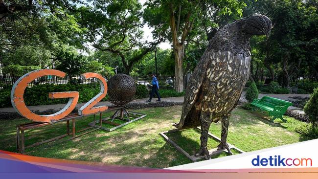 Patung Hewan dari Besi Tua Percantik Taman di Delhi Jelang KTT G20