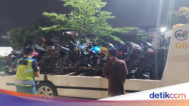 Ratusan Motor Berknalpot Bising Terjaring Razia di Bogor, 24 Pemotor Ditilang
