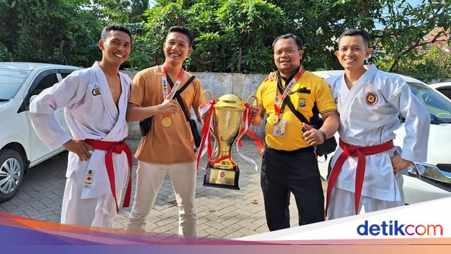 Moncer! Polres Ngawi Juarai Bela Diri Kejurnas Shindoka se-Jatim