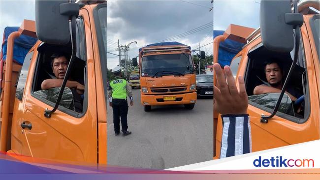 Heboh Sopir Truk Ancam Laporkan Polantas ke Propam gegara Dilarang Masuk Kota