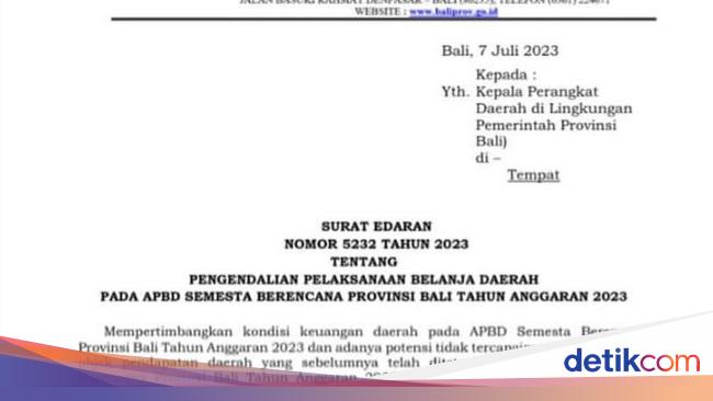OPD Diminta Berhemat, Defisit Pendanaan APBD Bali 2023 Capai Rp 946,37 Miliar