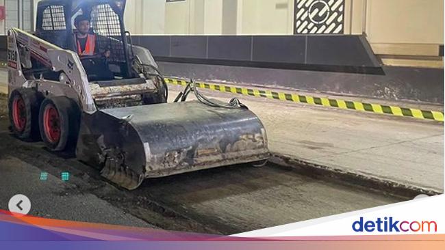 Demi KTT ASEAN, Jl HR Rasuna Said Jaksel Diperbaiki Pakai Hotmix