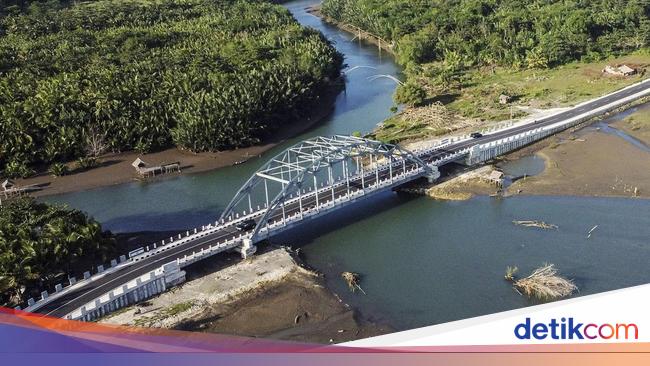Apik! Ini Potret Jembatan Wiradinata di Pangandaran dari Udara