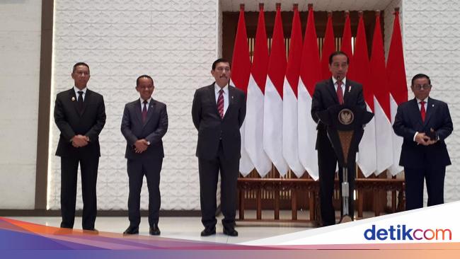 Ekspresi Luhut-Bahlil Saat Jokowi Tegaskan Tak Cawe-cawe Urusan Golkar