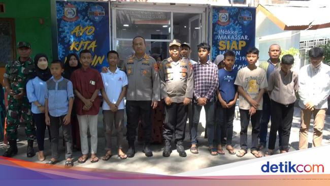 Heboh Bocah Belajar Tawuran di Makassar, 8 Orang Diamankan-Dibina