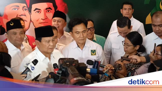 PBB Resmi Dukung Prabowo, Yusril Tak Masalah Tidak Dipilih Jadi Cawapres