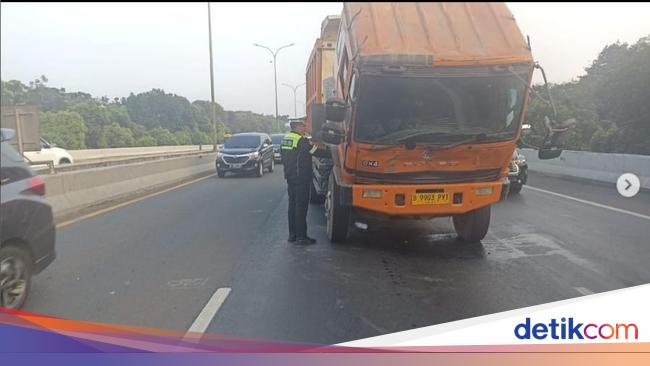 Ada Truk Gangguan di Tol JORR Arah Kampung Rambutan, Lalin Tersendat