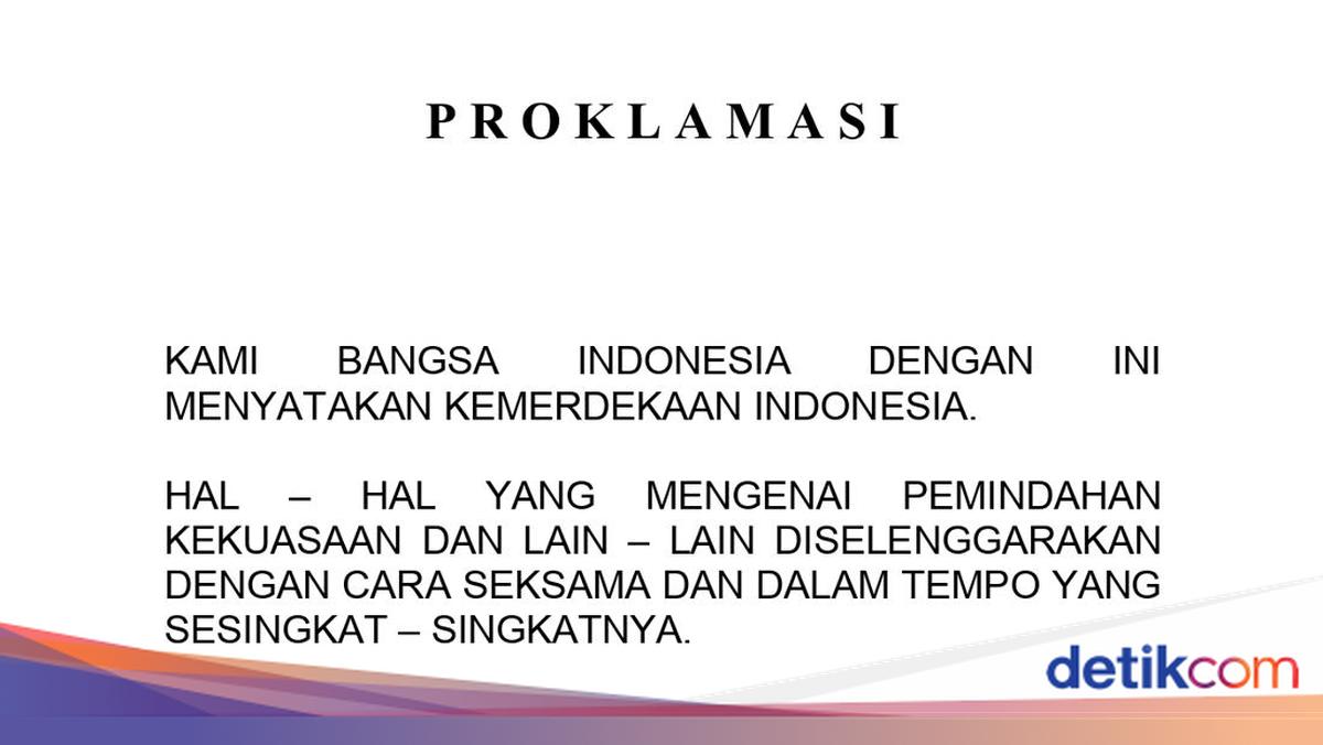 Isi dan Link Download Teks Proklamasi untuk Upacara 17 Agustus