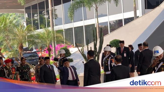 Prabowo dan Cak Imin Tiba Bareng di Sidang Tahunan MPR