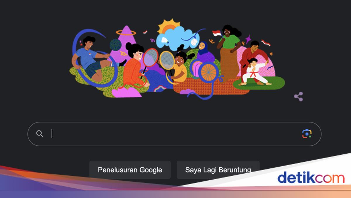 Ilustrasi Warna-warni Diela Maharanie di Google Doodle HUT Ke-78 RI