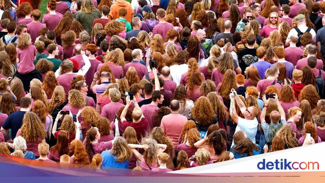 Unik, Ribuan Orang Rambut Merah dari Seluruh Dunia Ngumpul di Belanda