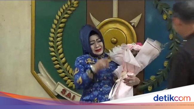 Tangis Kadinkes Lampung Reihana Pecah Saat Pamit Pensiun