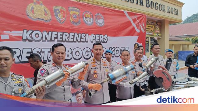 Polresta Bogor Kota Sita 1.237 Knalpot Brong Sejak Juni, Lalu Dipotong!