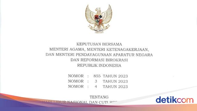 Link PDF SKB 3 Menteri Libur Nasional 2024, Cek di Sini