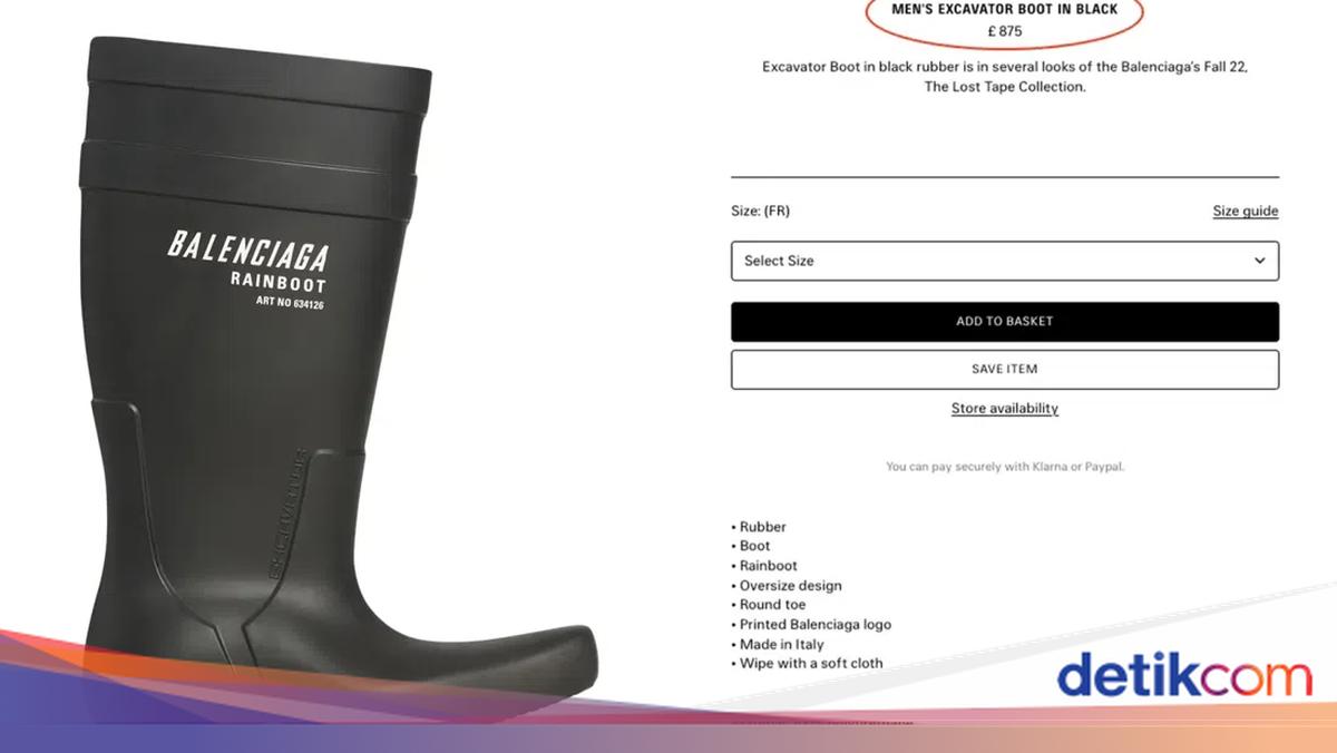 Balenciaga Dikritik Jual Boots Hujan Rp 25 Juta, Netizen: Murah Banget