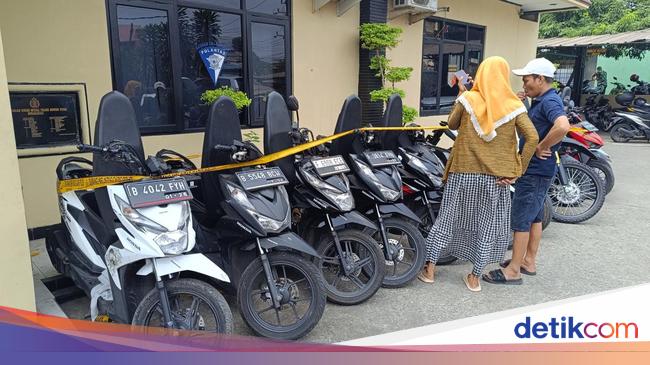 Penampakan 11 Motor Curian yang Ditampung Pelaku di Kontrakan Bogor