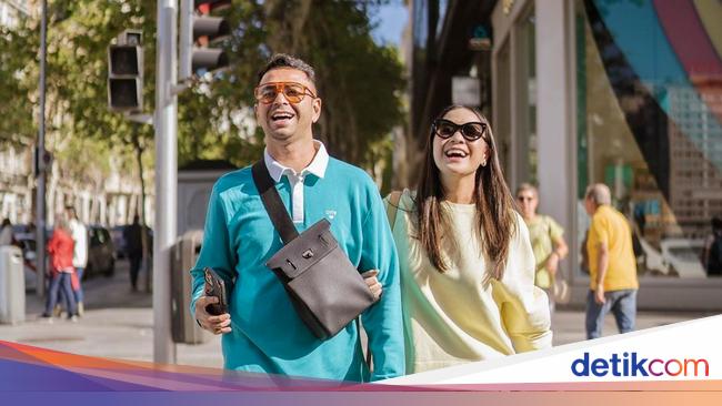 Gaya Nagita Slavina Liburan Berdua Raffi ke Spanyol, Pakai Outfit Rp 68 Juta