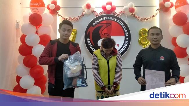 Ibu Rumah Tangga di Surabaya Edarkan Sabu Dipandu Bandar dari Sidoarjo