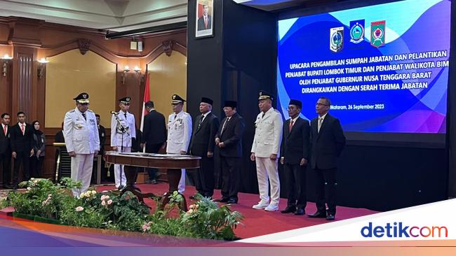 Lalu Gita Lantik Pj Bupati Lombok Timur dan Pj Wali Kota Bima