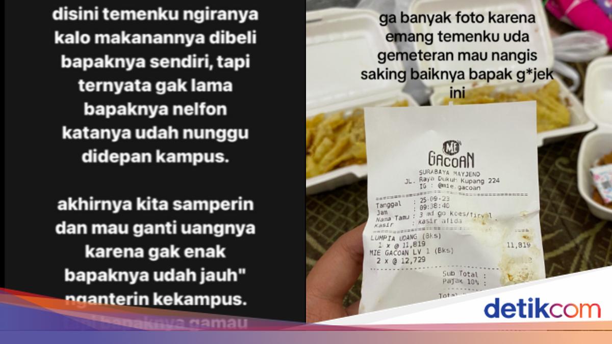 Bantu Mahasiswi yang Tak Sengaja Pesan Makanan, Driver Ojol Ini Dipuji