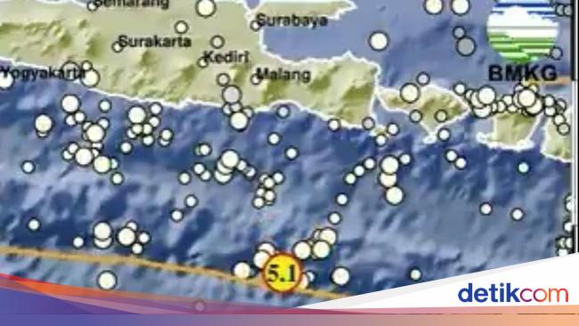 Gempa M 5,1 Guncang Jember