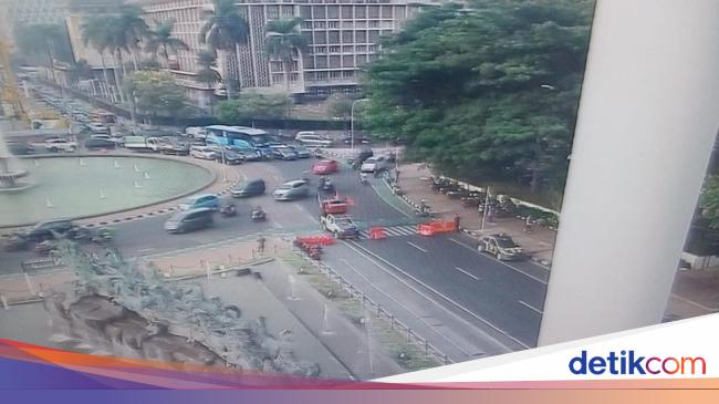 Akan Ada Demo, Lalin di Patung Kuda Arah Medan Merdeka Barat Ditutup