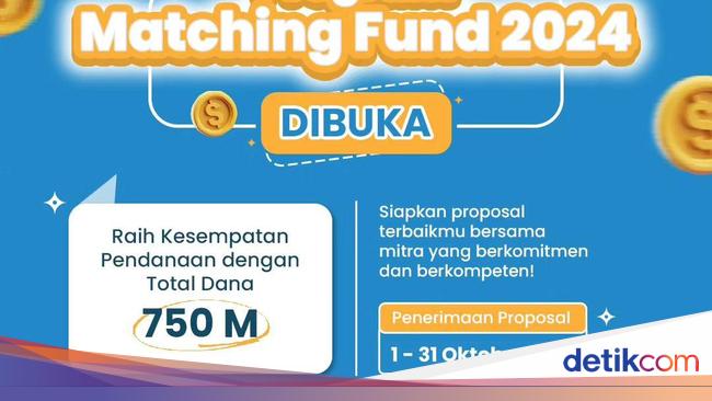 Program Matching Fund 2024 Rp 750 M Dibuka, Daftar Sekarang Juga!