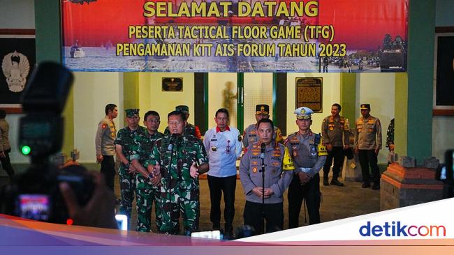 Momen Sinergi Panglima TNI-Kapolri Pimpin TFG Gabungan Pengamanan KTT AIS