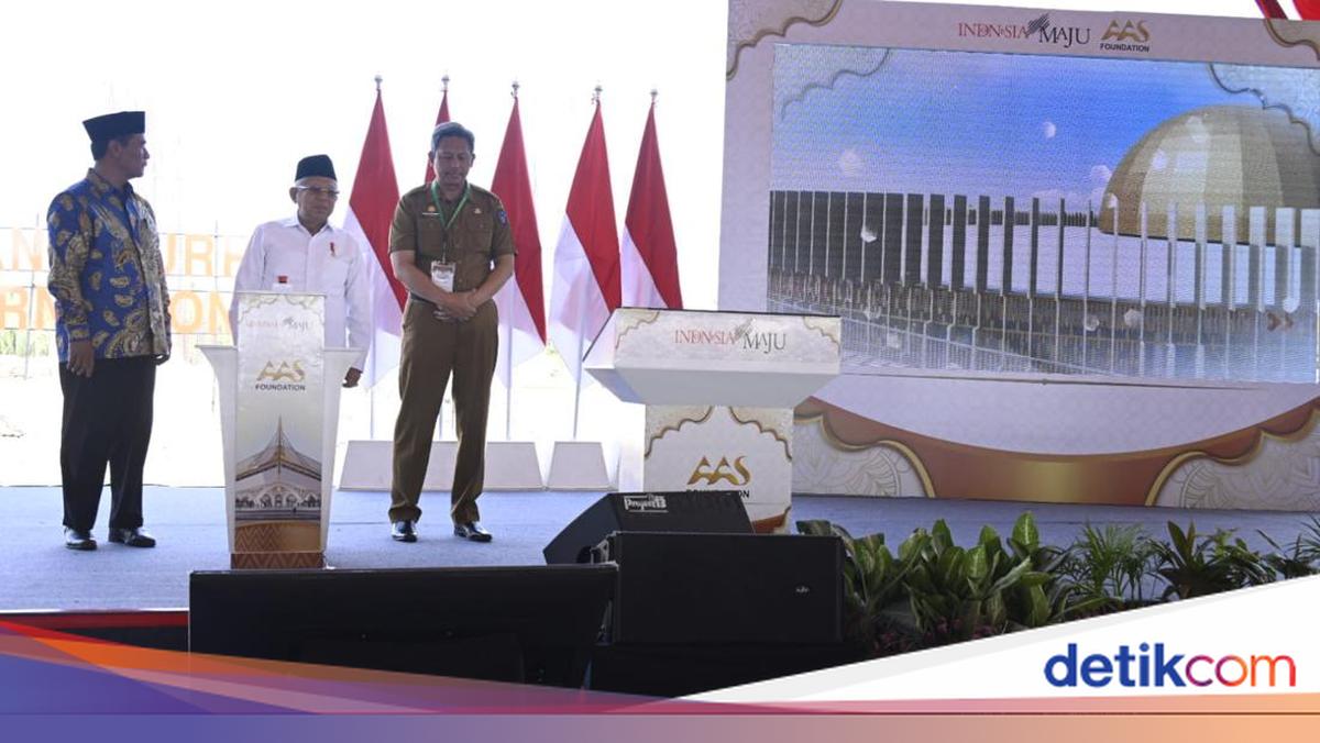 Ma'ruf Amin Hadiri Groundbreaking Masjid Andi Nurhadi dan RS ...