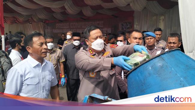 Polda Aceh Musnahkan 112 Kg Sabu Pakai Alat Pengaduk Semen