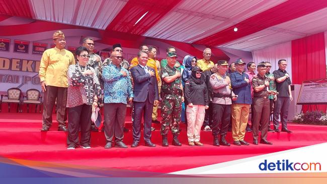 Kapolri, Kasum TNI hingga Parpol Teken Deklarasi Pemilu 2024 Damai