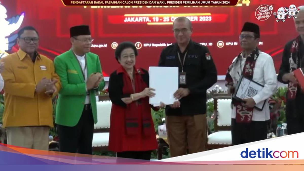 Resmi! Ganjar-Mahfud Md Daftar Capres-Cawapres ke KPU RI