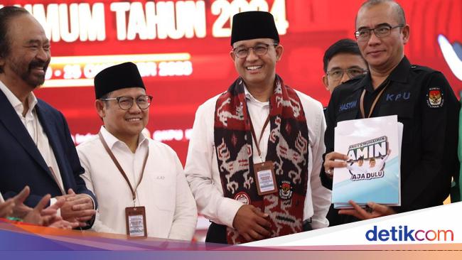 Anies-Cak Imin Daftar Capres-Cawapres ke KPU, Berkas Dinyatakan Lengkap