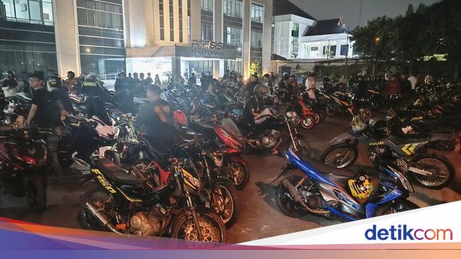 110 Motor Knalpot Brong Terjaring Razia Malam di Kabupaten Bogor