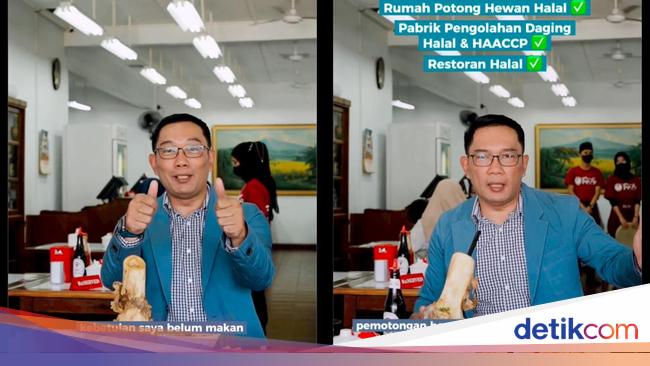 Aksi Ridwan Kamil Jadi Food Vlogger, Promosikan Bakso Enak di Bandung