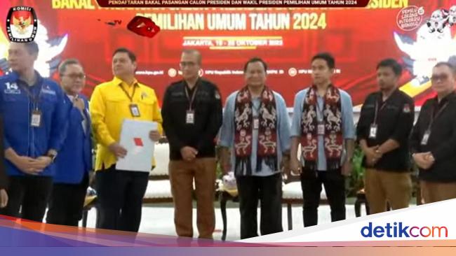 Prabowo-Gibran Resmi Daftar Capres-Cawapres ke KPU