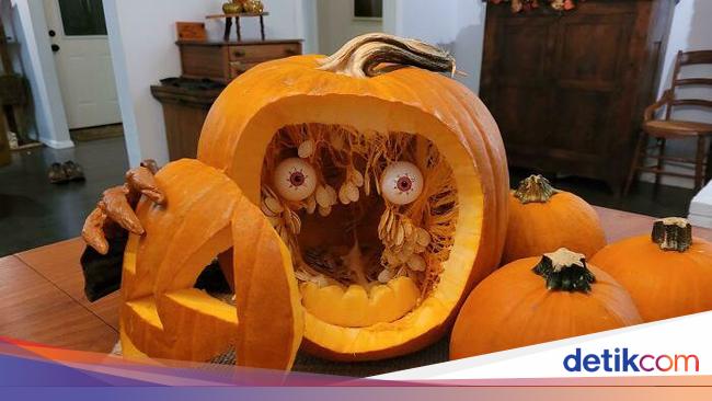 Unik! 10 Labu Parang Ini Dipahat Jadi Bentuk Unik Jelang Halloween