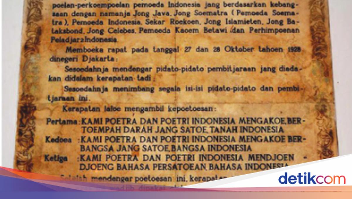 Isi Teks Sumpah Pemuda yang Dibaca Setiap 28 Oktober Lengkap PDF-nya