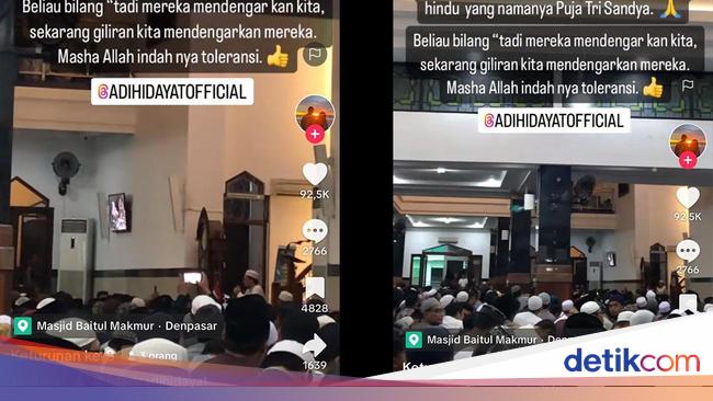 Viral, Ustaz Adi Hidayat Hentikan Ceramah Saat Mantram Hindu Terdengar