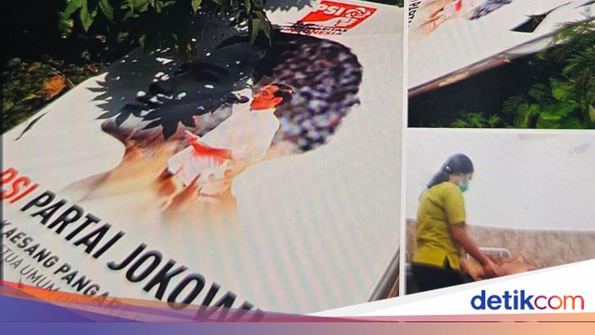 Viral, Baliho PSI Timpa Pengendara Motor hingga Terluka di Klungkung