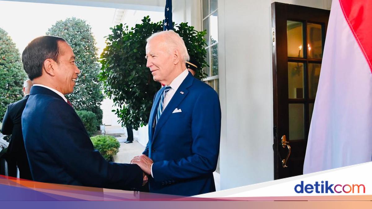 Momen Jokowi Disambut Biden di Gedung Putih Lalu Berbincang di Oval Office