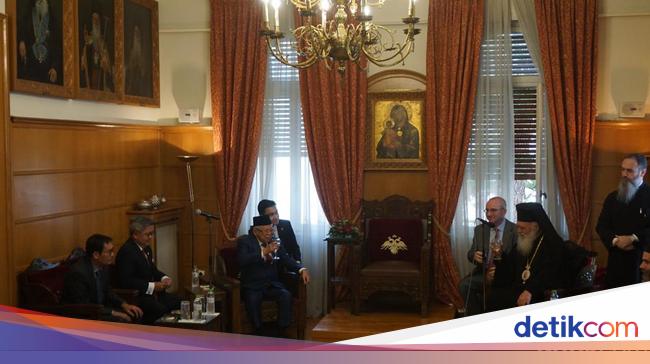 Bertemu Uskup Agung Athena, Ma'ruf Amin Cerita Filosofi Bhinneka Tunggal Ika