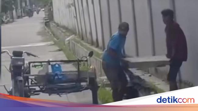 Kala Beton Drainase Pun Dicuri 'Becak Hantu' di Medan