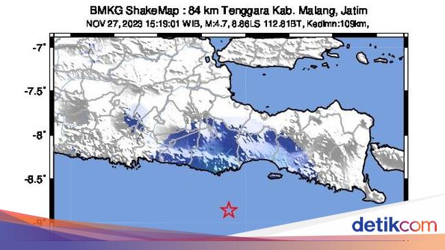 Gempa 4,7 M Guncang Malang