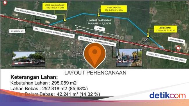 Jalan Lingkar Utara Lamongan Mulai Dibangun