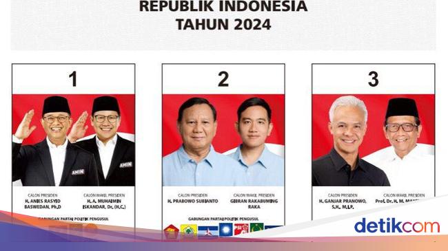 Pose Anies Di Desain Surat Suara Pilpres 2024 Mirip Pilgub Dki 2017