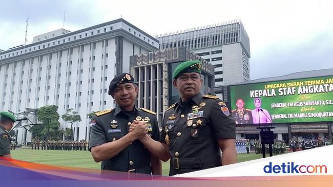 Sertijab KSAD, Jenderal Maruli Berharap Bisa Bertugas Sebaik Jenderal Agus Sertijab KSAD, Jenderal Maruli Berharap Bisa Bertugas Sebaik Jenderal Agus