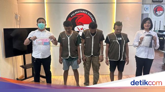Pedagang Sate, Kuli dan Tukang AC di Surabaya Ditangkap Edarkan Sabu